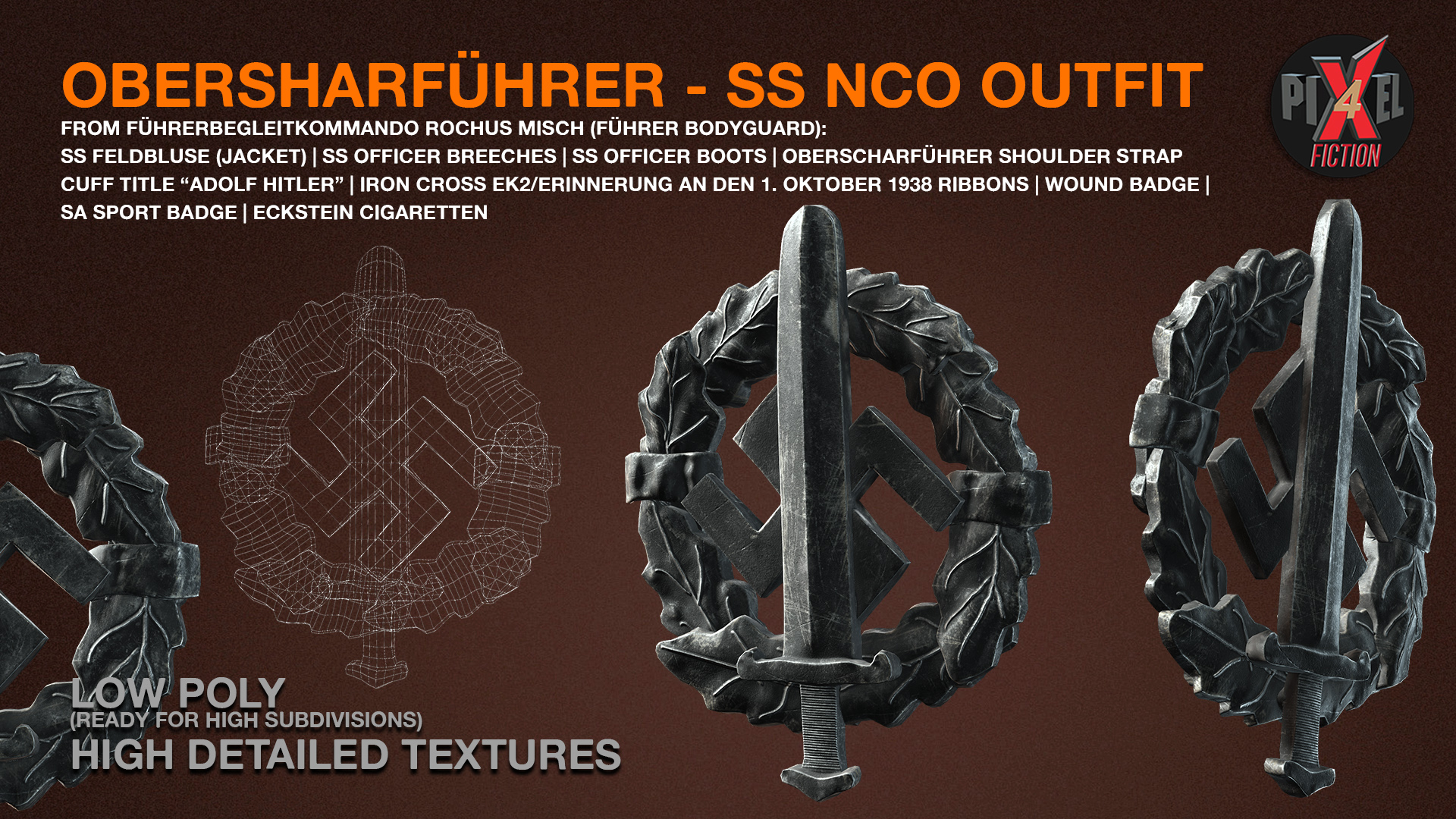 SS Oberscharfuhrer Staff Sergeant Outfit - Character Creator/Outfit ...
