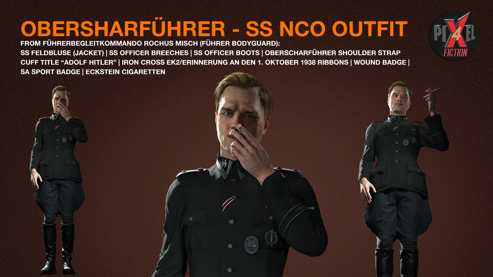 SS Oberscharfuhrer Staff Sergeant Outfit - Character Creator/Outfit ...