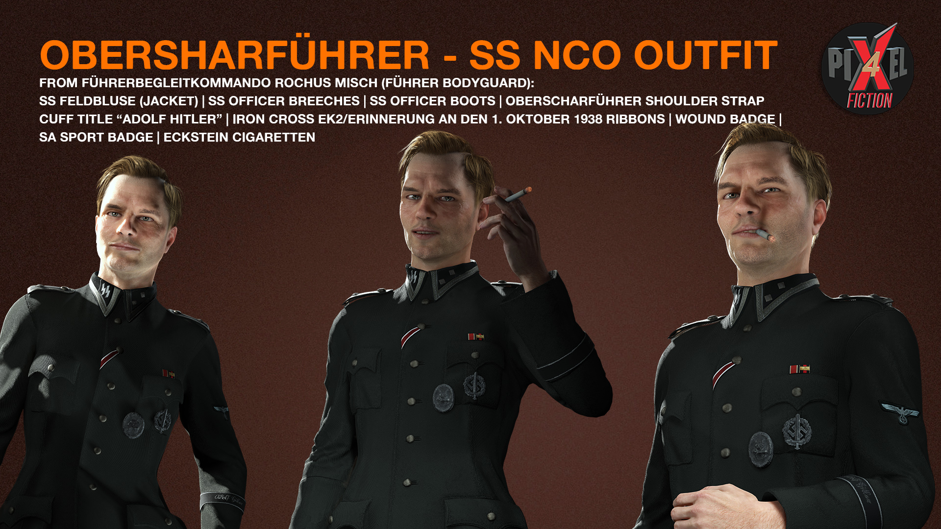 SS Oberscharfuhrer Staff Sergeant Outfit - Character Creator/Outfit ...