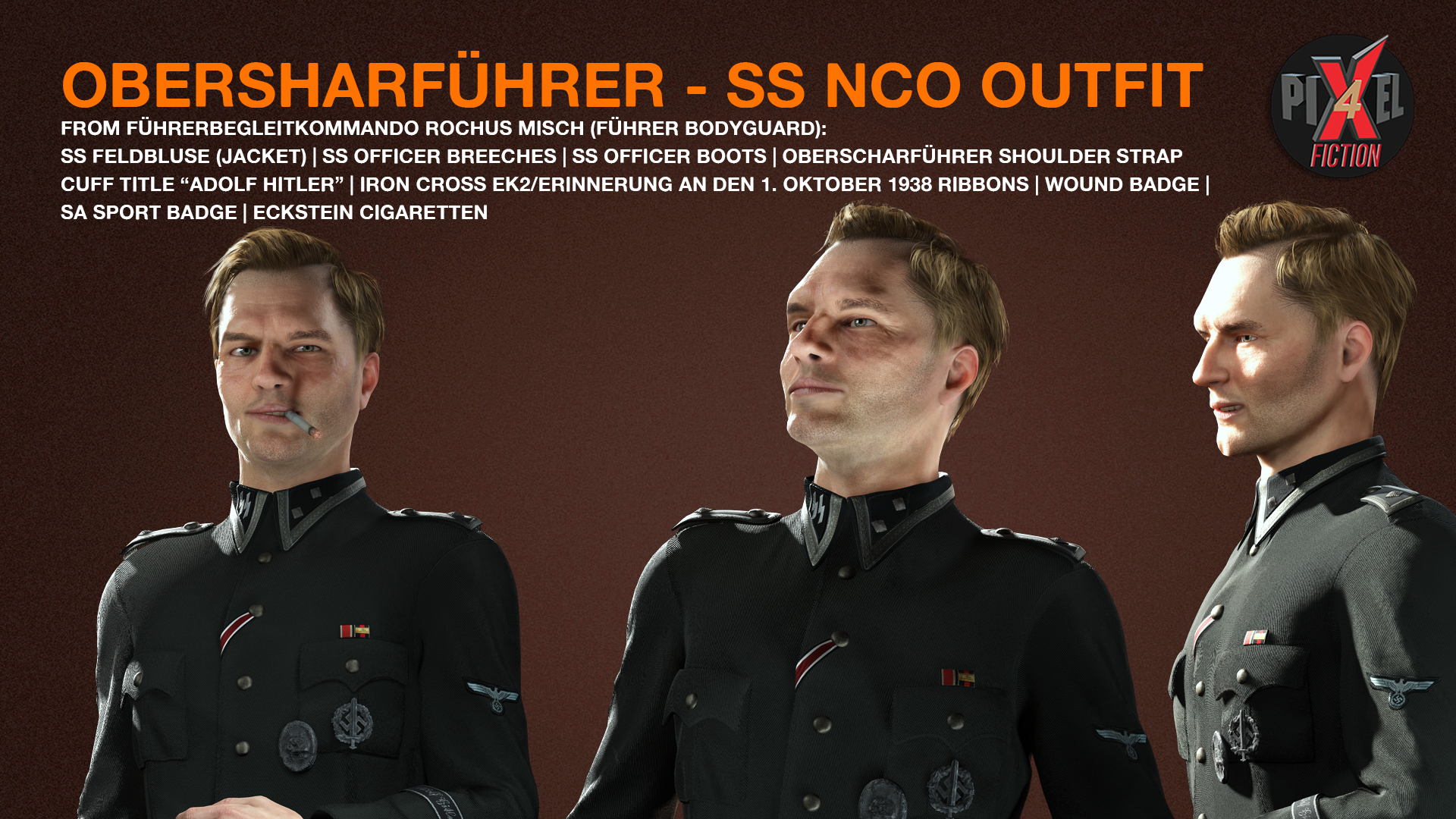 SS Oberscharfuhrer Staff Sergeant Outfit - Character Creator/Outfit ...