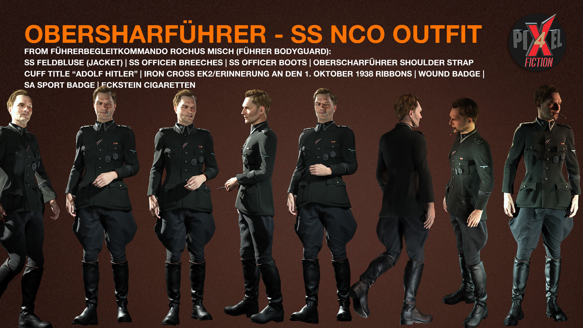 SS Oberscharfuhrer Staff Sergeant Outfit - Character Creator/Outfit ...