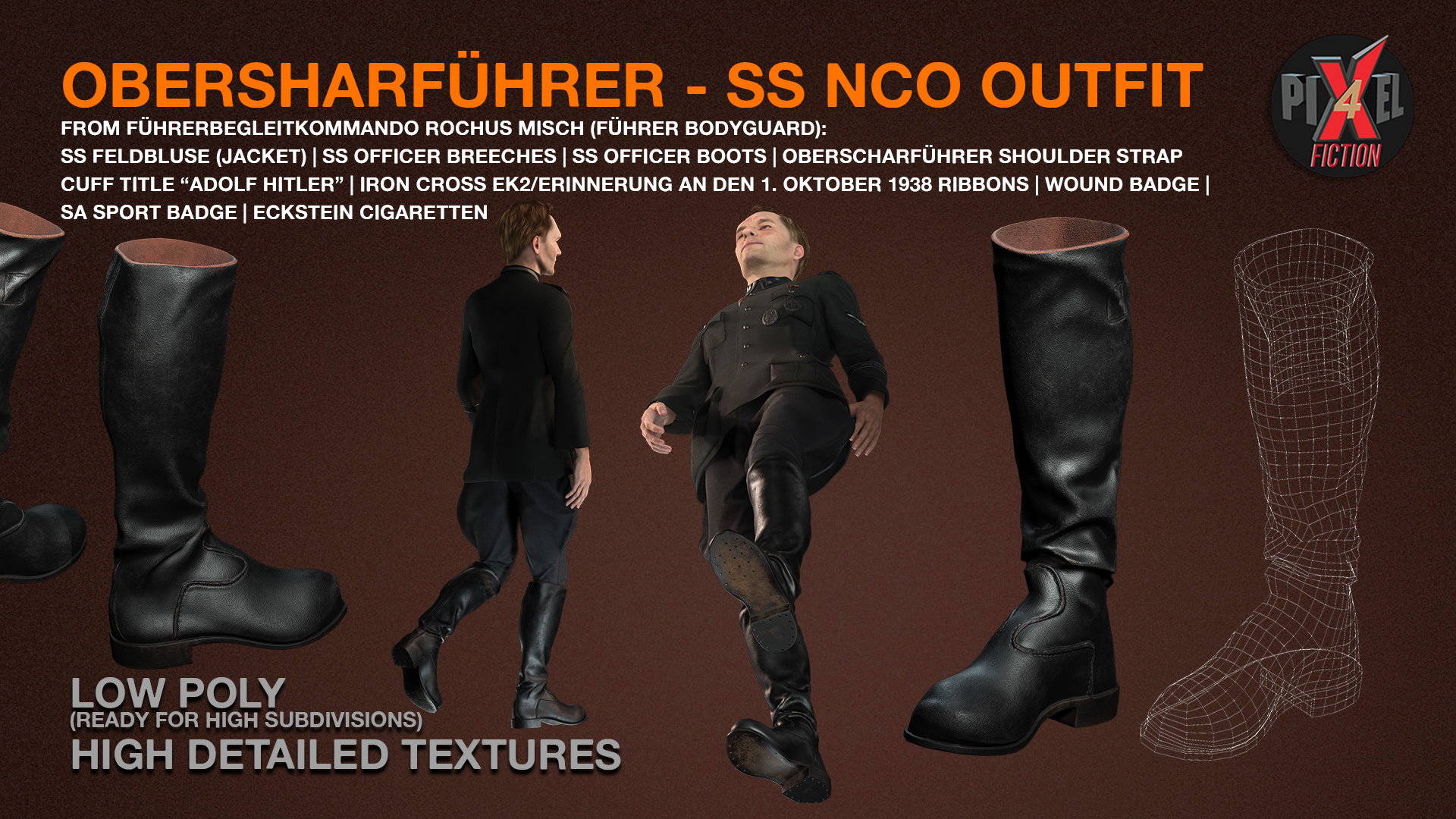 SS Oberscharfuhrer Staff Sergeant Outfit - Character Creator/Outfit ...