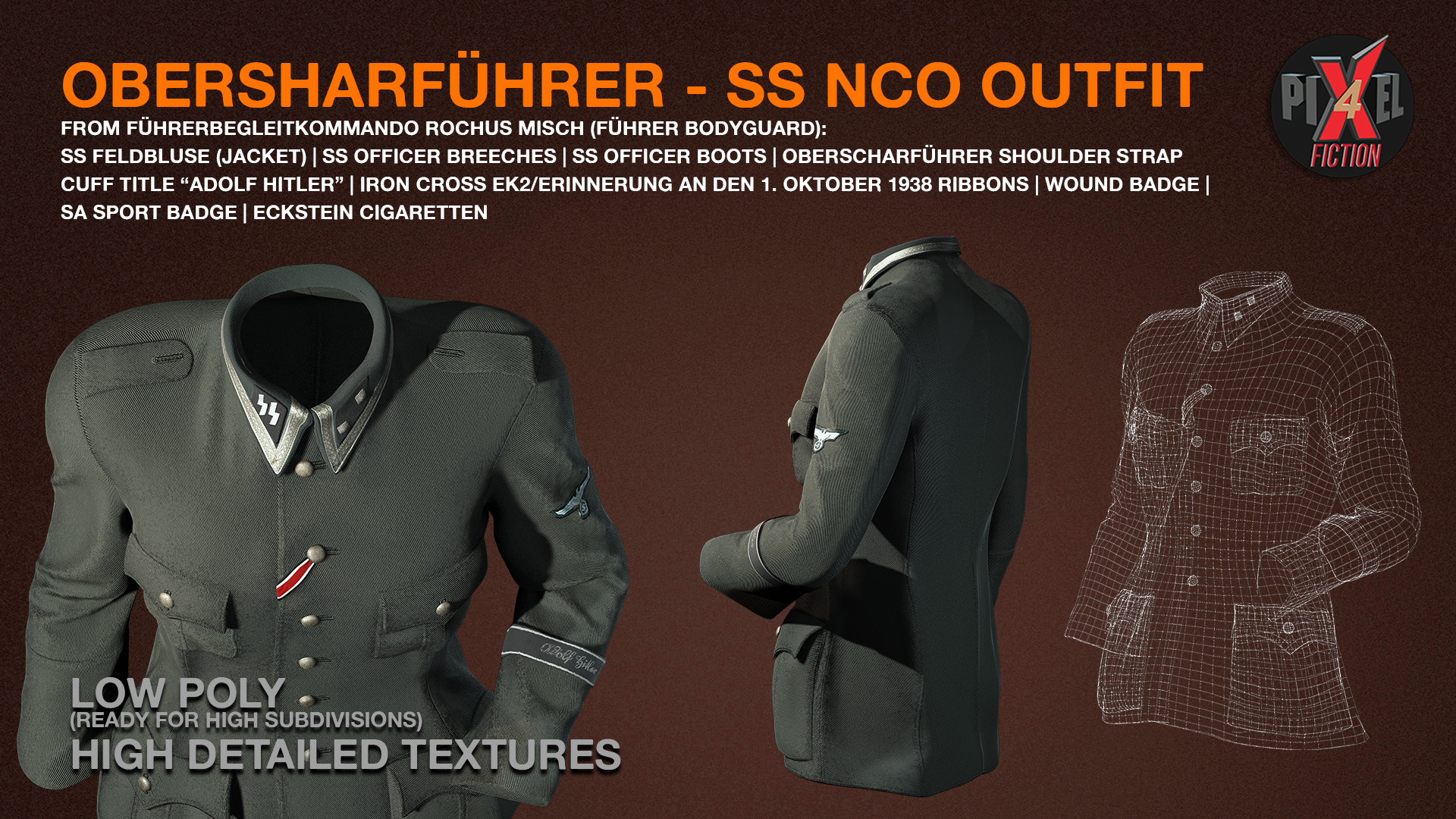 SS Oberscharfuhrer Staff Sergeant Outfit - Character Creator/Outfit ...