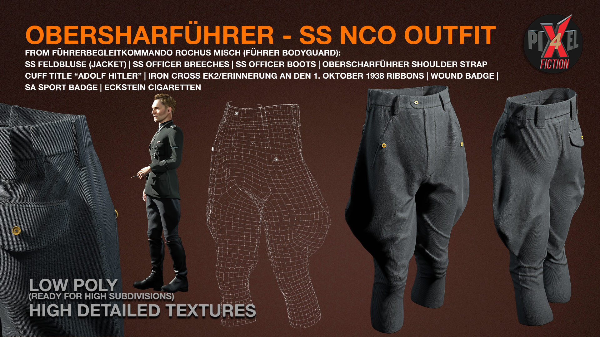 SS Oberscharfuhrer Staff Sergeant Outfit - Character Creator/Outfit ...