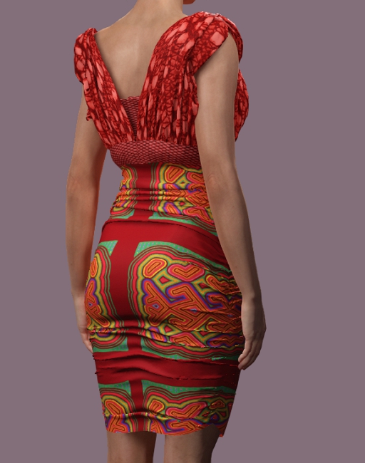 Dress by ACpixl Cocktail red - Character Creator/Outfit - Reallusion ...