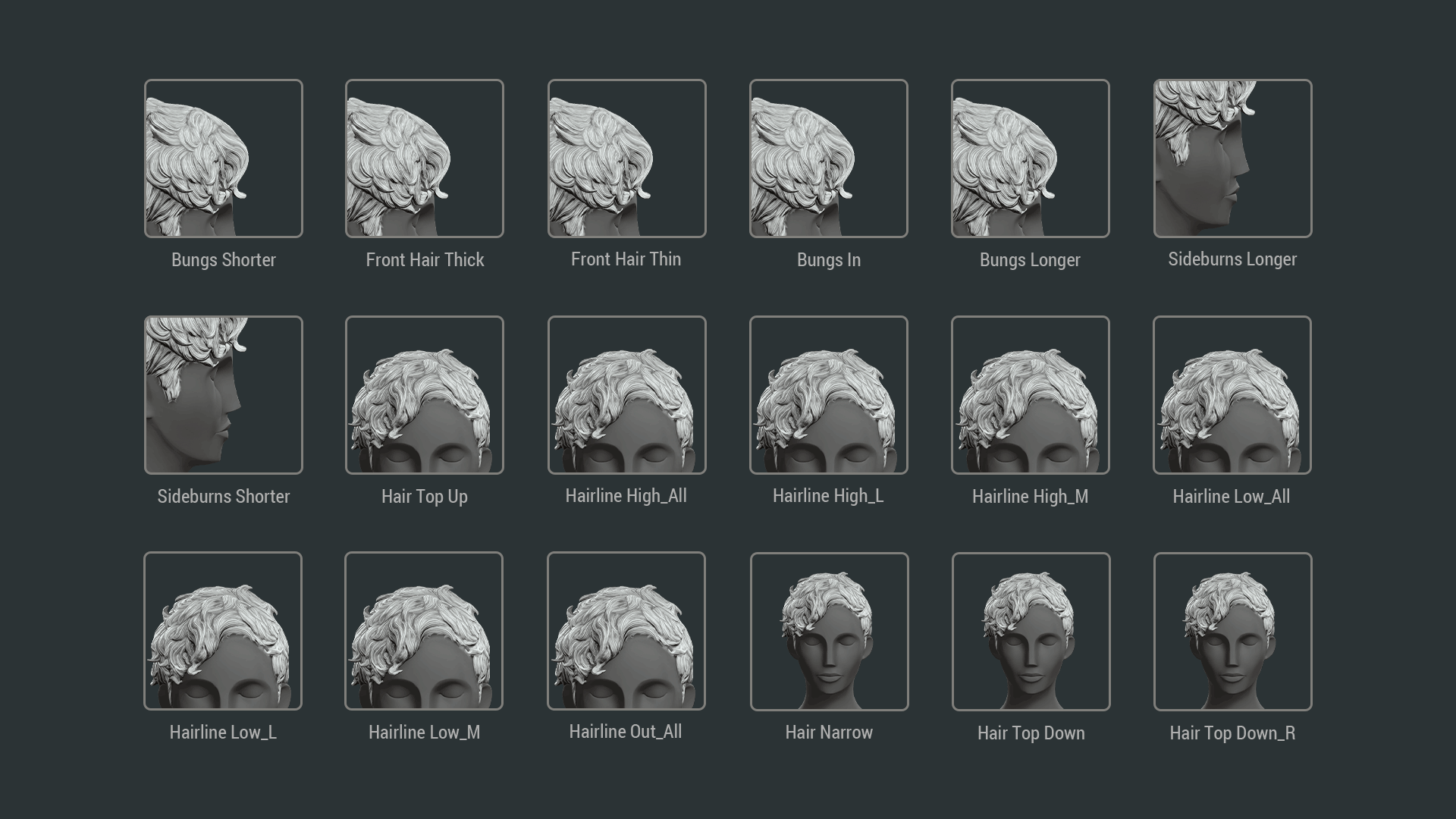 Lite Hair Male Vol. 1 - Character Creator/Hair - Reallusion Content Store