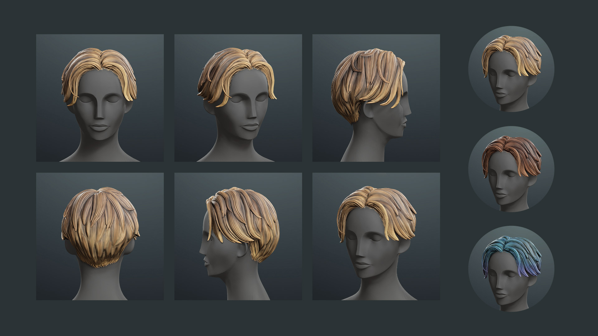 Lite Hair Male Vol. 1 - Character Creator/Hair - Reallusion Content Store