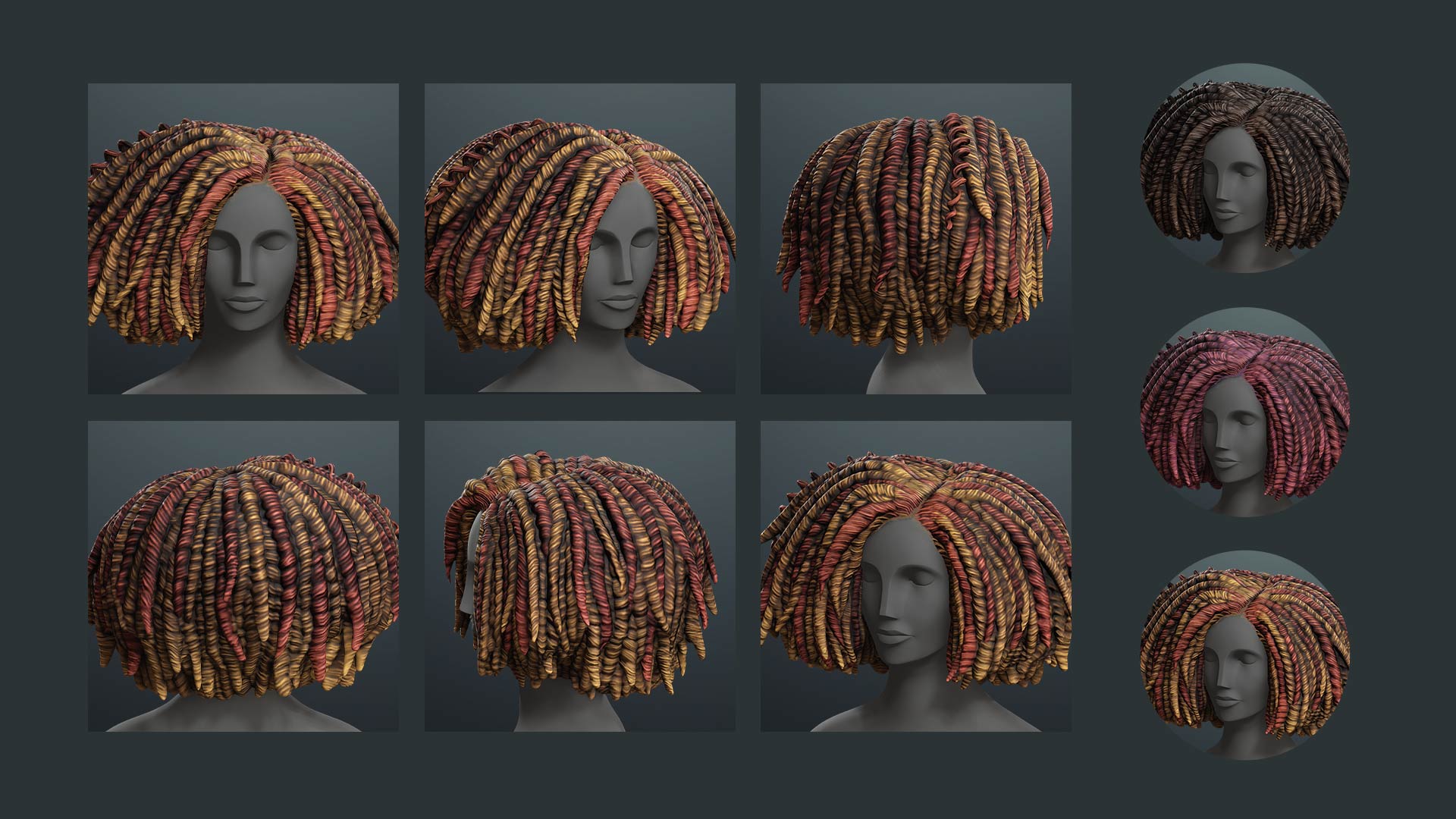 Lite Hair Afro Vol. 1 - Character Creator/Hair - Reallusion Content Store