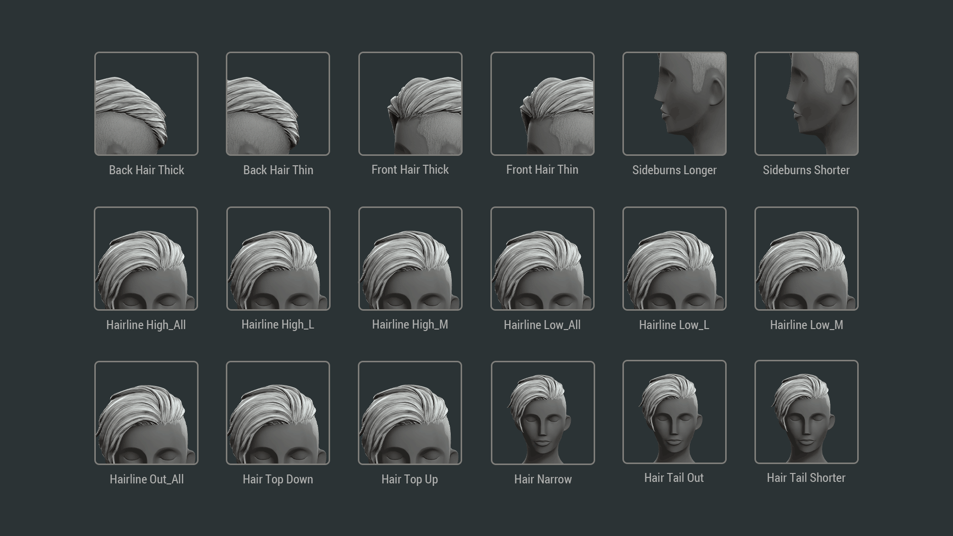 Lite Hair Male Vol. 2 - Character Creator/Hair - Reallusion Content Store