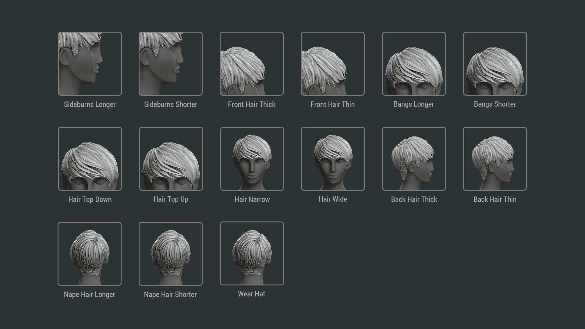Lite Hair Male Vol. 2 - Character Creator/Hair - Reallusion Content Store