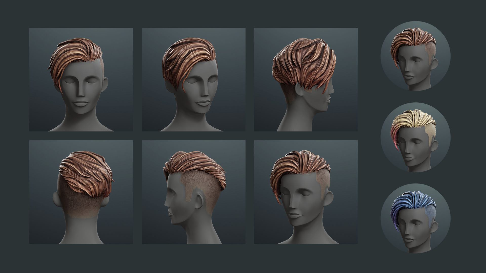 Lite Hair Male Vol. 2 - Character Creator/Hair - Reallusion Content Store
