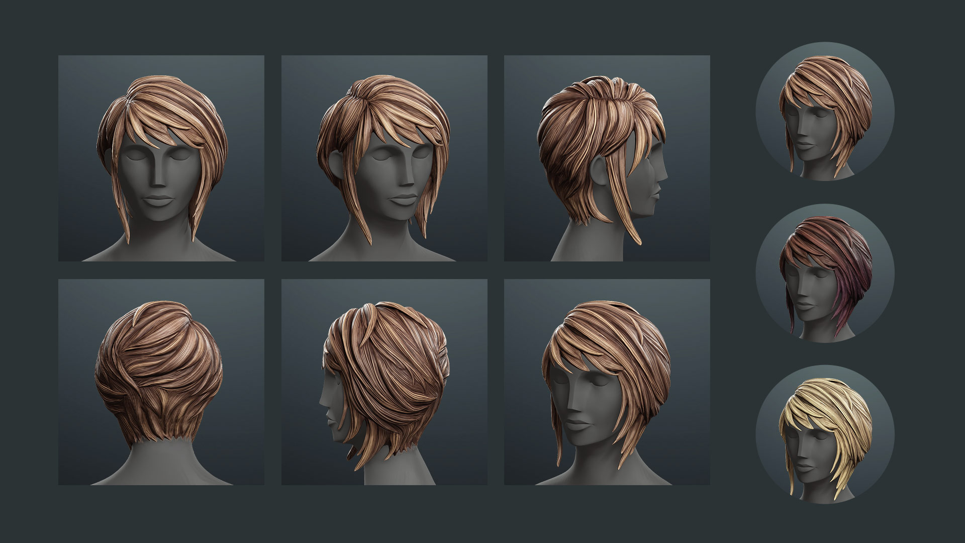 Lite Hair Female Vol. 2 - Character Creator/Hair - Reallusion Content Store