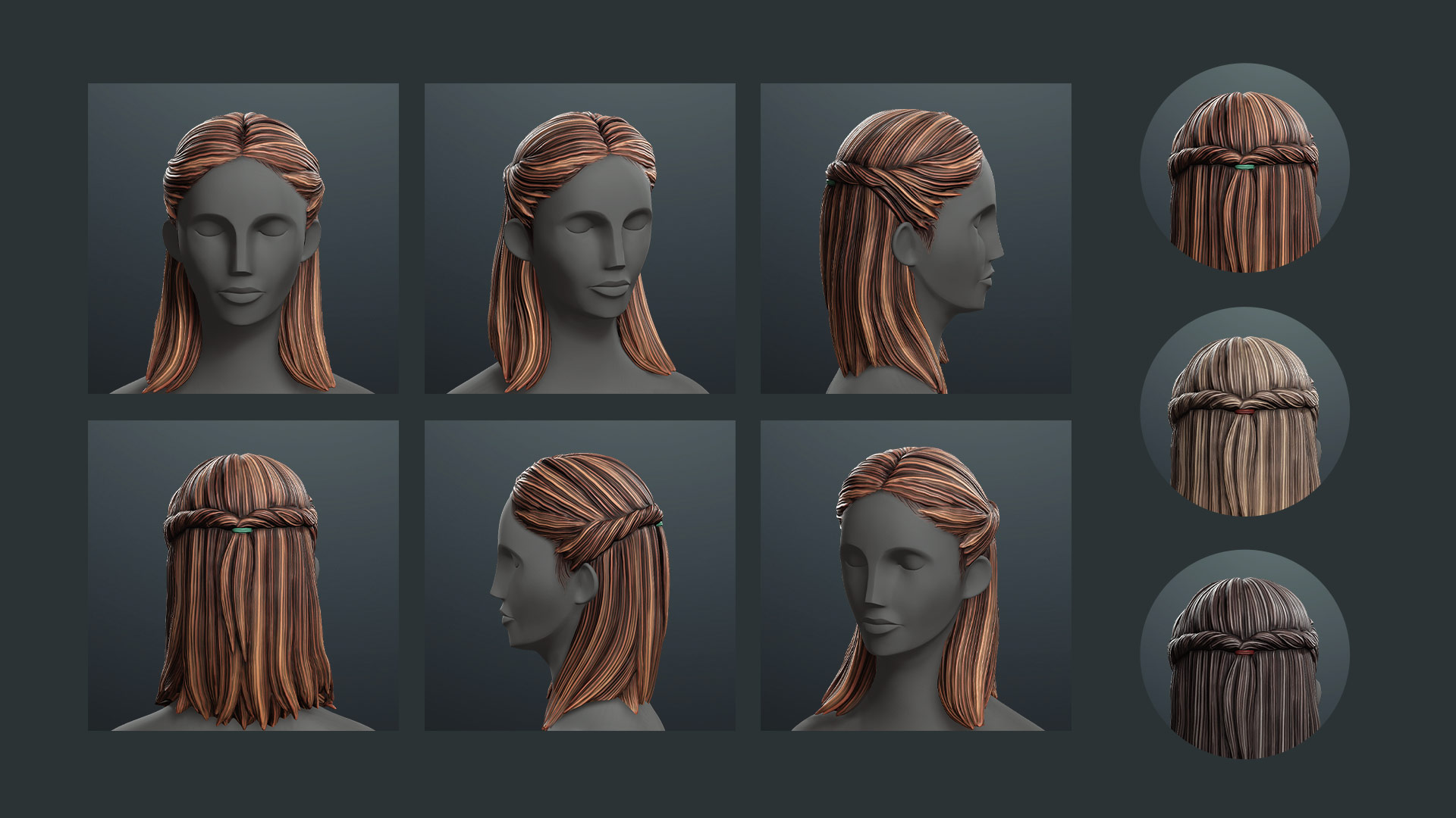 Lite Hair Female Vol. 2 - Character Creator/Hair - Reallusion Content Store