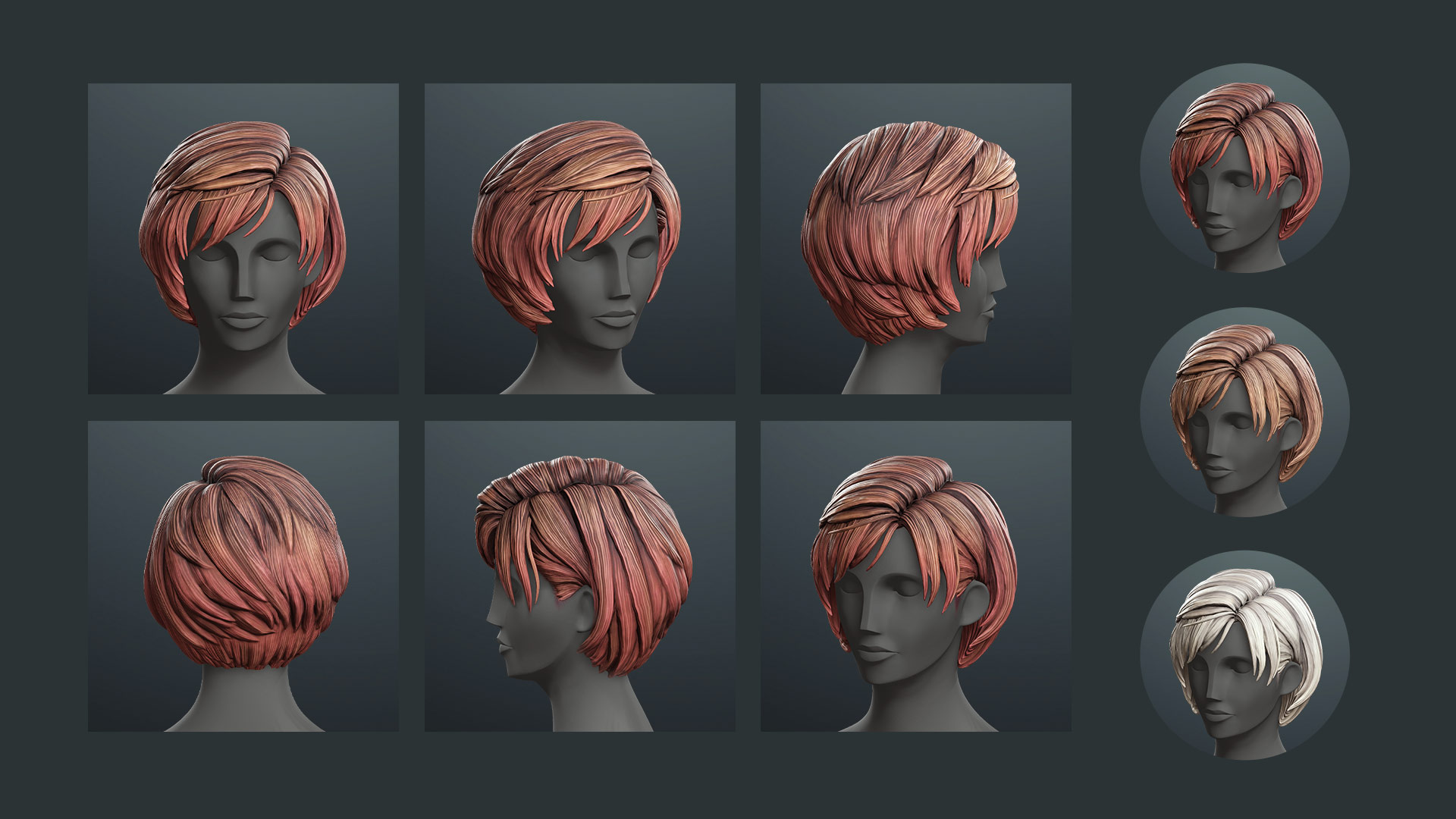 Lite Hair Female Vol. 2 - Character Creator/Hair - Reallusion Content Store