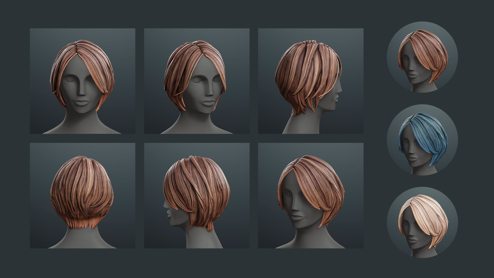 Lite Hair Female Vol. 2 - Character Creator/Hair - Reallusion Content Store