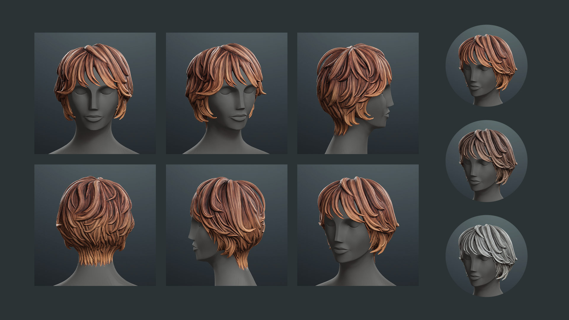 Lite Hair Female Vol. 2 - Character Creator/Hair - Reallusion Content Store