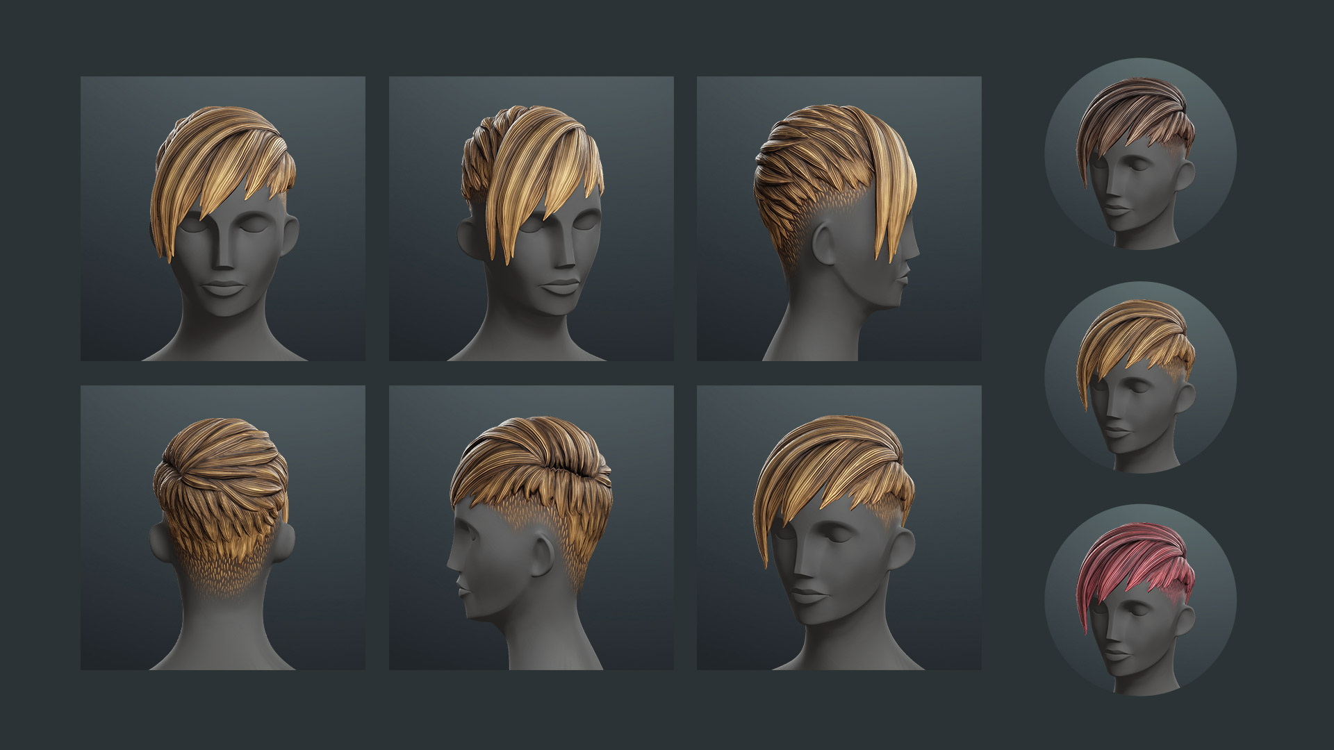 Lite Hair Female Vol. 2 - Character Creator/Hair - Reallusion Content Store