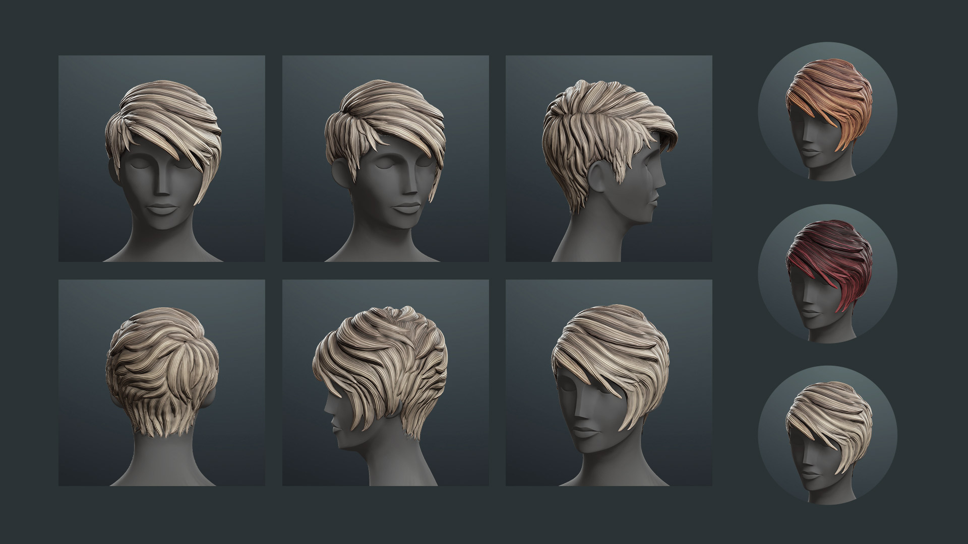 Lite Hair Female Vol. 2 - Character Creator/Hair - Reallusion Content Store