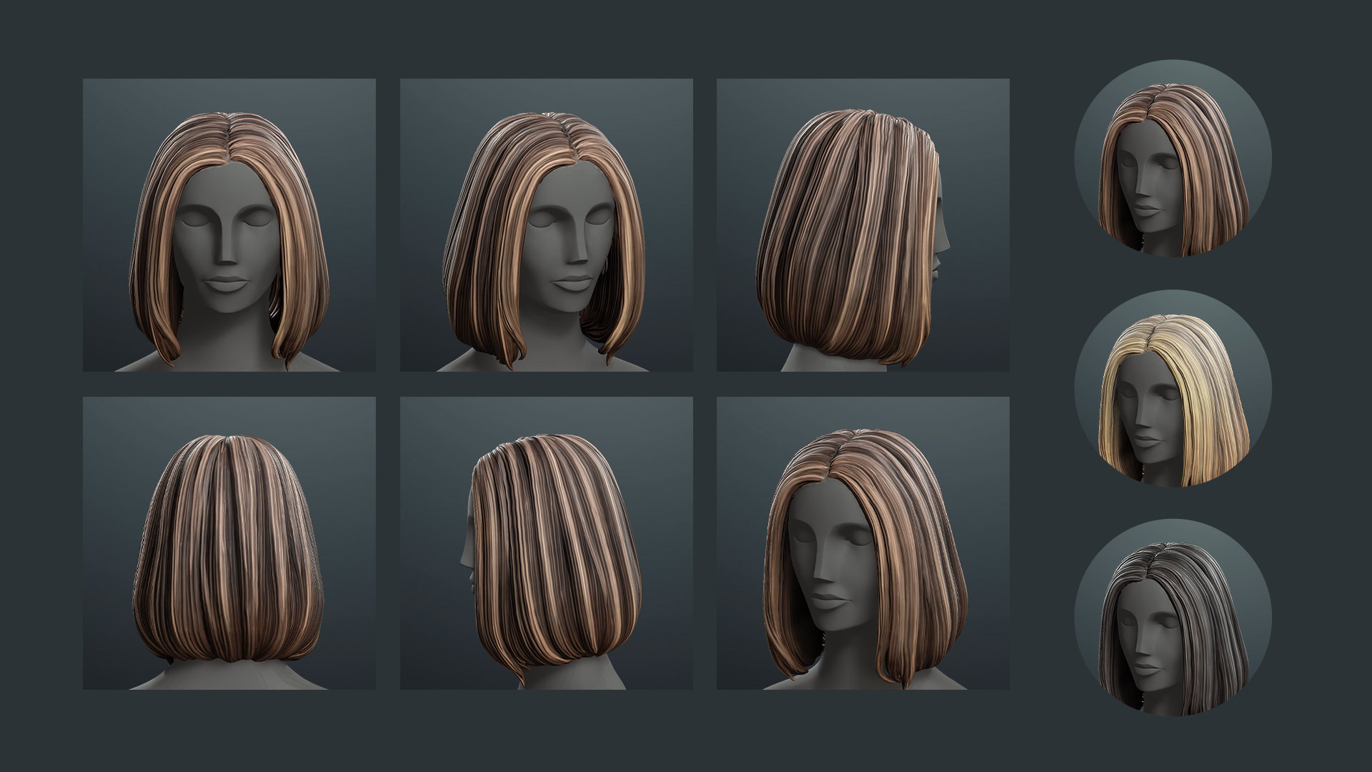 Lite Hair Female Vol. 2 - Character Creator/Hair - Reallusion Content Store