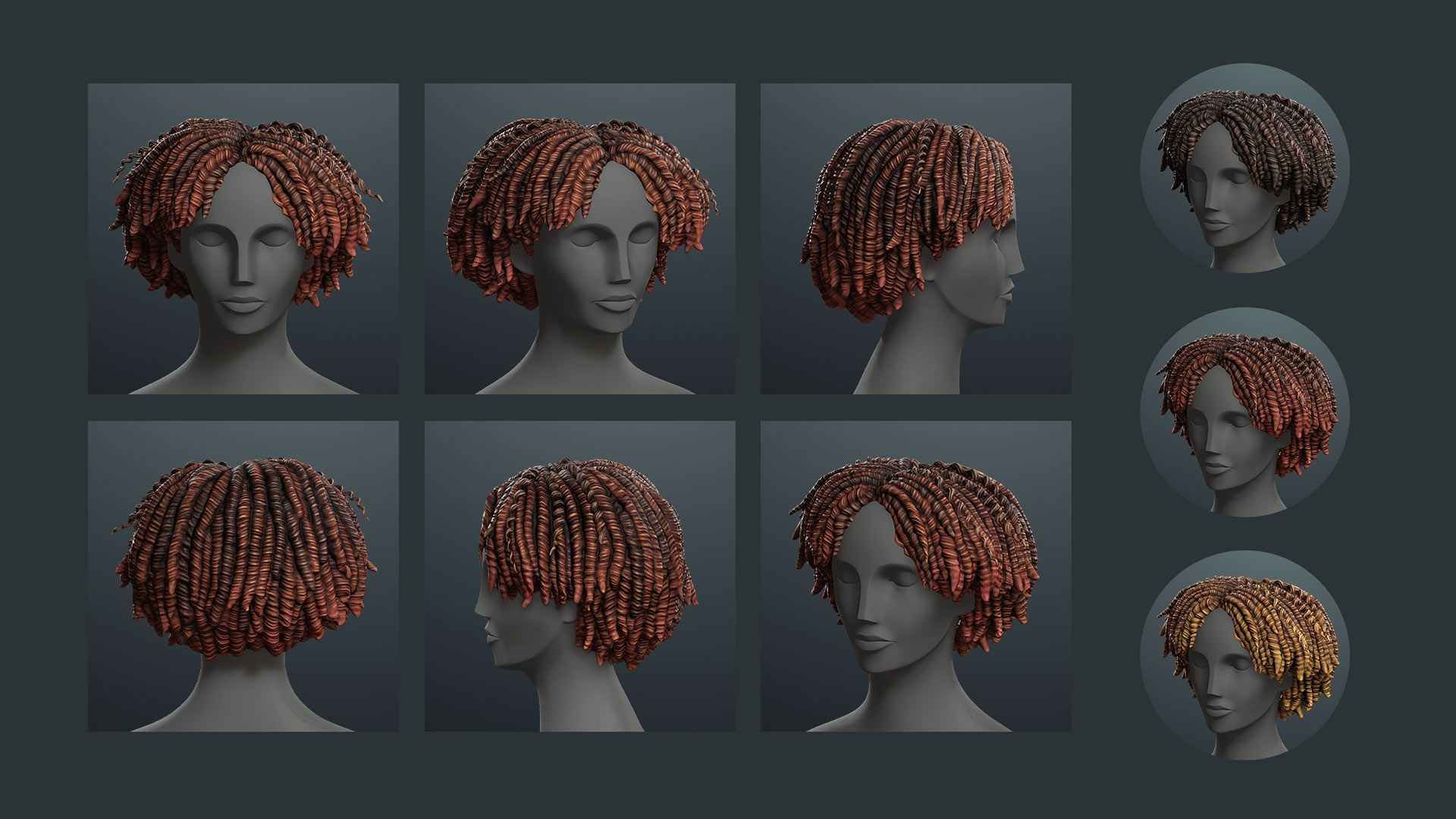 Lite Hair Afro Vol. 2 - Character Creator/Hair - Reallusion Content Store