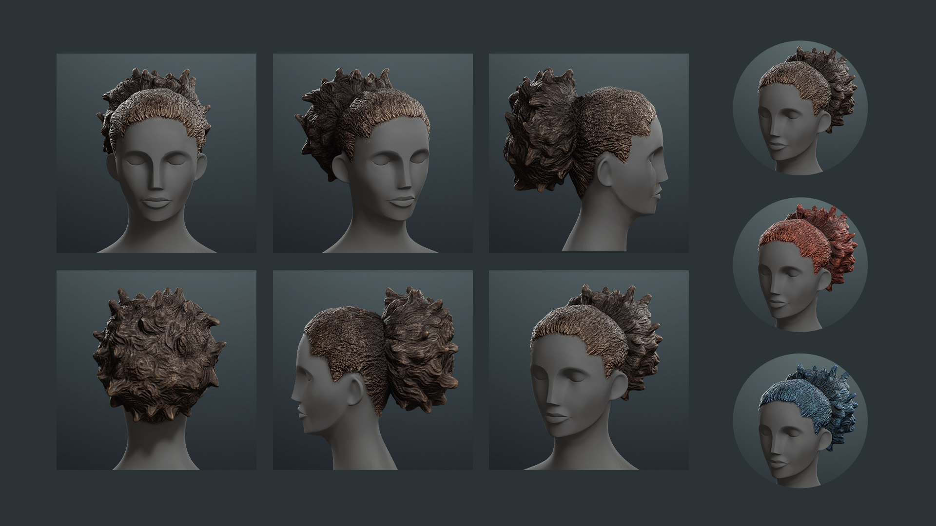 Lite Hair Afro Vol. 2 - Character Creator/Hair - Reallusion Content Store