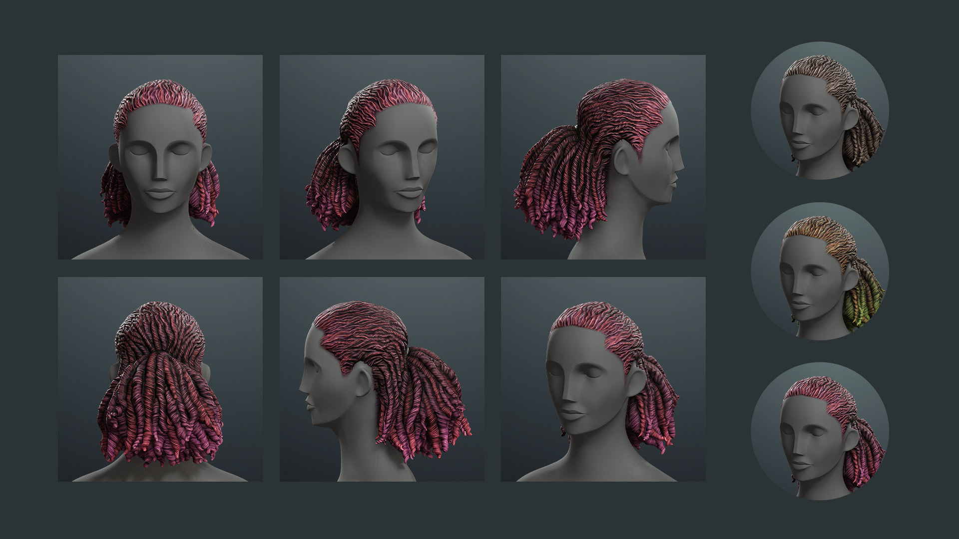 Lite Hair Afro Vol. 2 - Character Creator/Hair - Reallusion Content Store