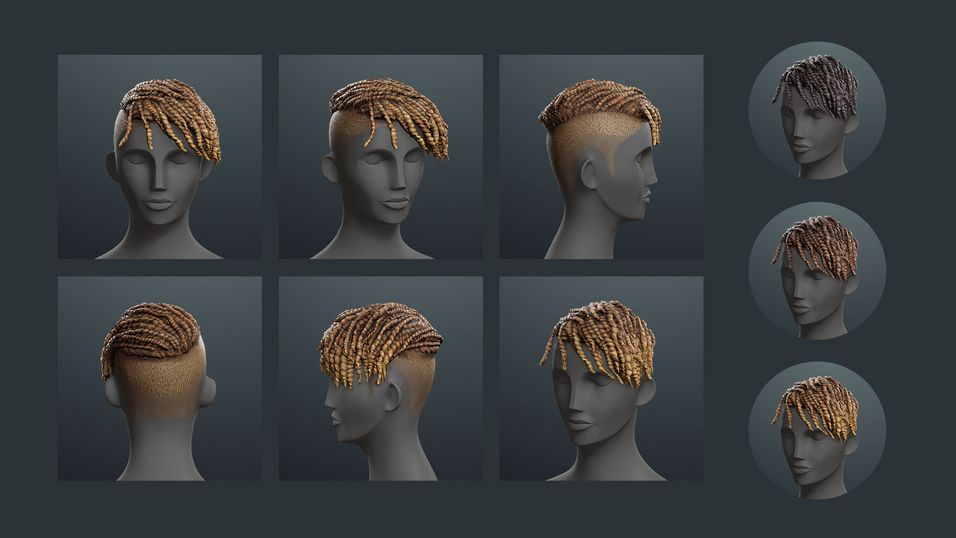 Lite Hair Afro Vol. 2 - Character Creator/Hair - Reallusion Content Store
