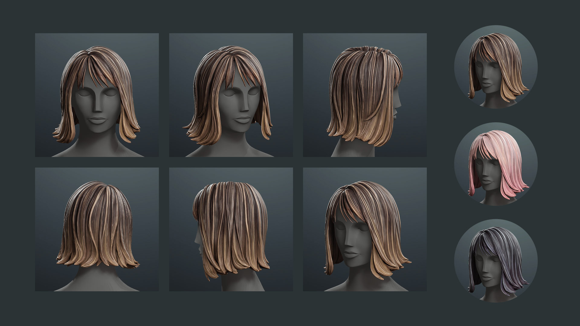 Lite Hair Female Vol. 3 - Character Creator/Hair - Reallusion Content Store