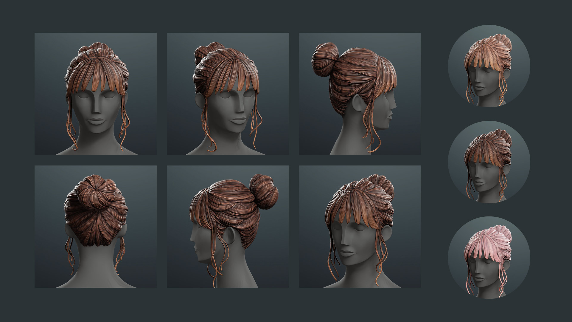 Lite Hair Female Vol. 3 - Character Creator/Hair - Reallusion Content Store