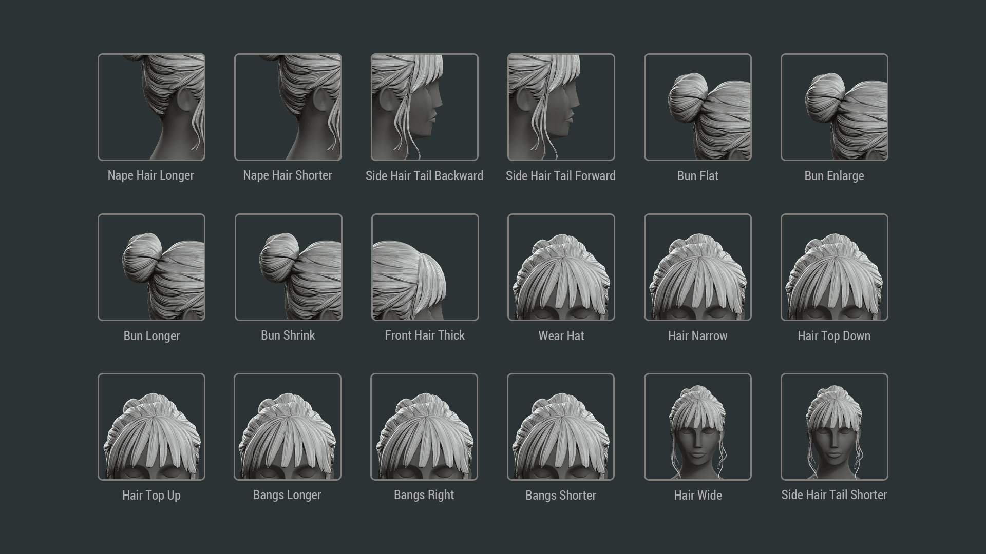 Lite Hair Female Vol. 3 - Character Creator/Hair - Reallusion Content Store