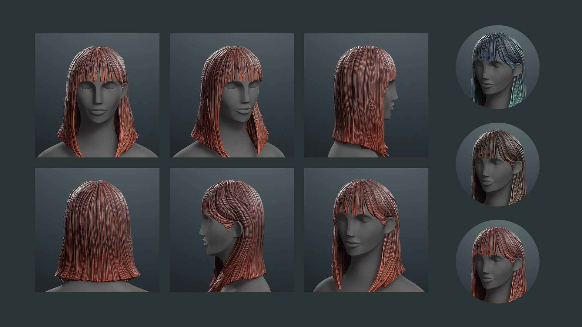 Lite Hair Female Vol. 3 - Character Creator/Hair - Reallusion Content Store
