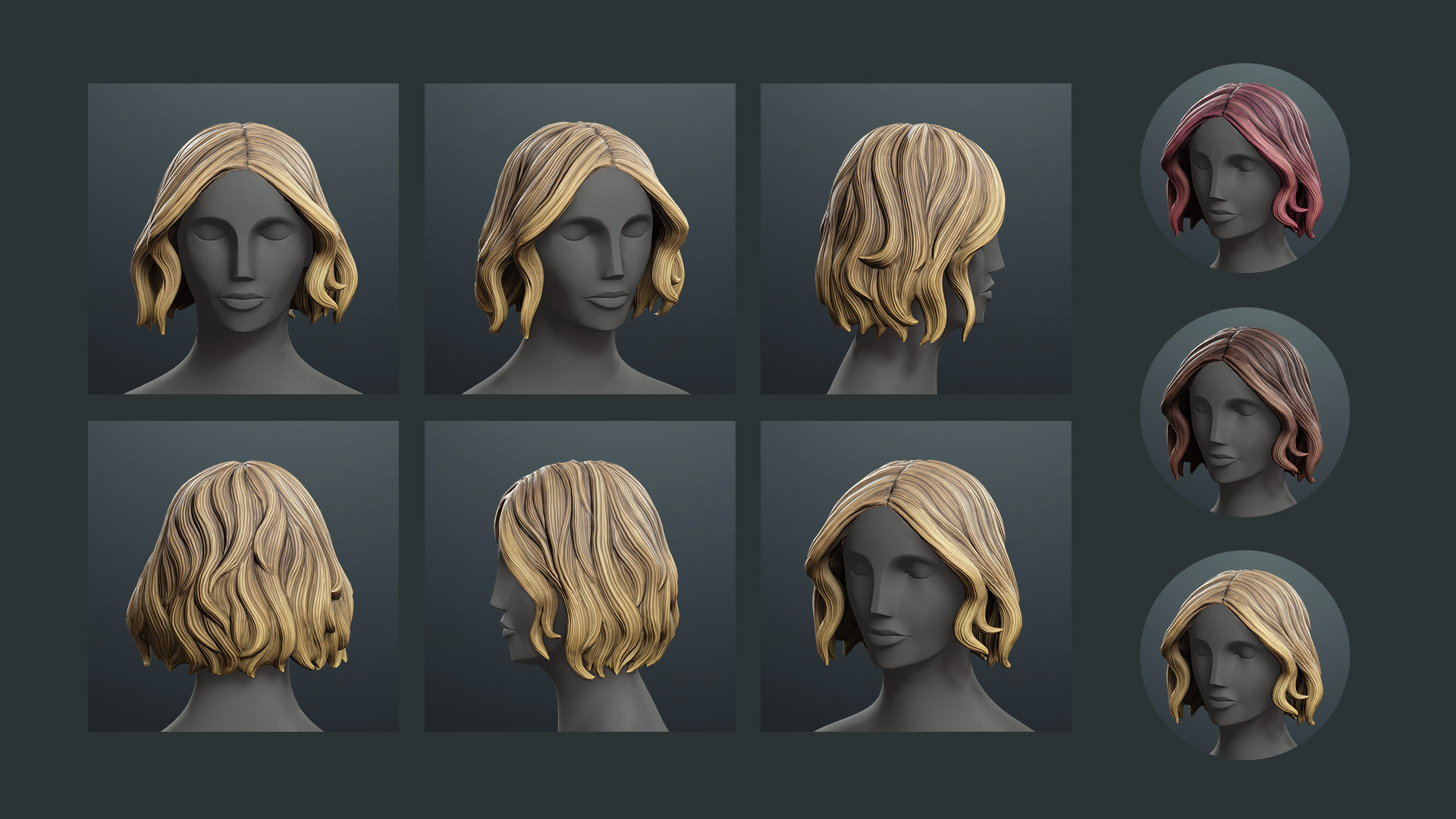 Lite Hair Female Vol. 3 - Character Creator/Hair - Reallusion Content Store