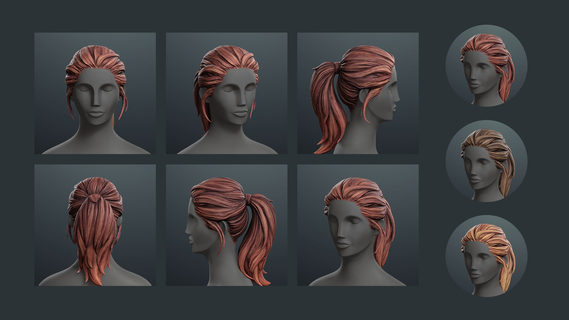 Lite Hair Female Vol. 3 - Character Creator/Hair - Reallusion Content Store