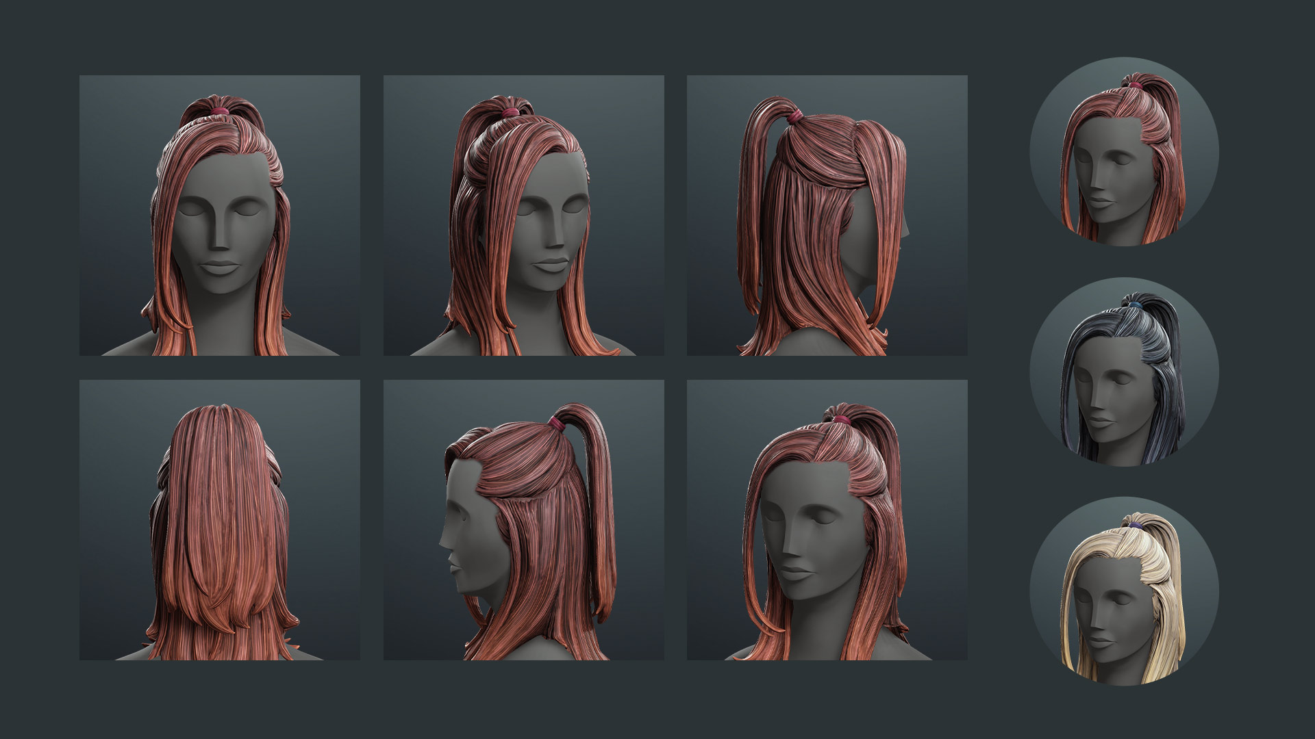 Lite Hair Female Vol. 3 - Character Creator/Hair - Reallusion Content Store