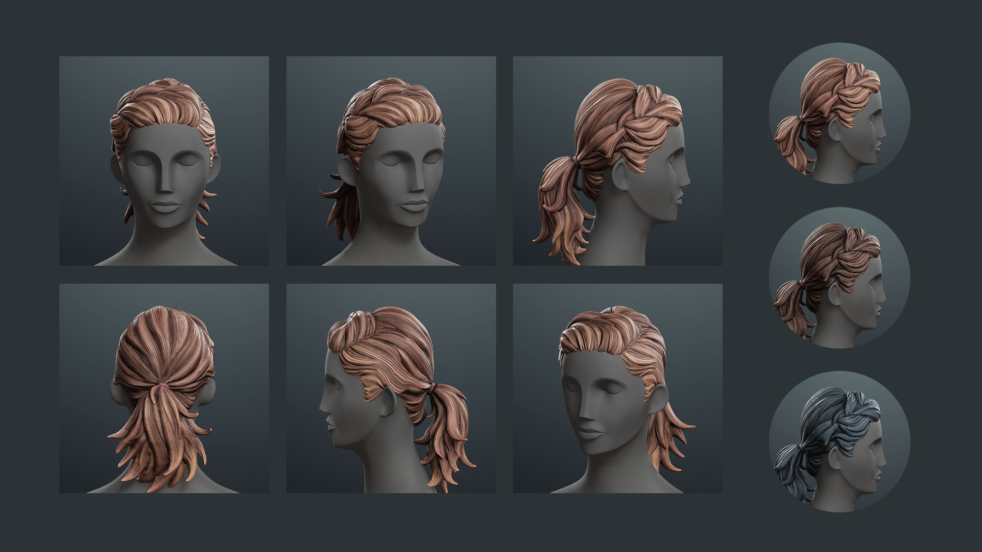 Lite Hair Female Vol. 3 - Character Creator/Hair - Reallusion Content Store