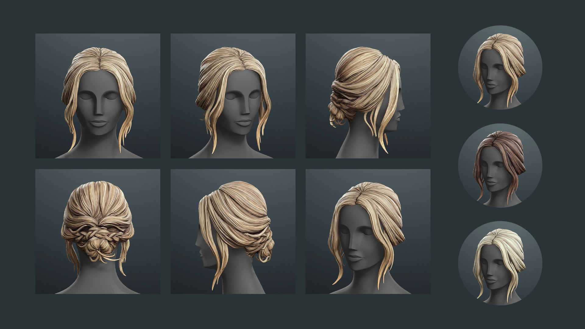 Lite Hair Female Vol. 3 - Character Creator/Hair - Reallusion Content Store