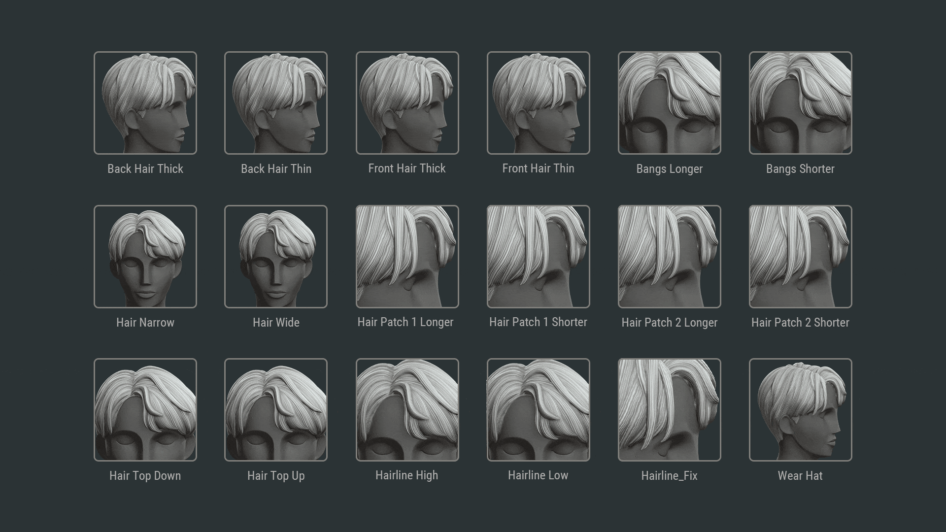 Lite Hair Plus Male Vol.1 - Character Creator/Hair - Reallusion Content ...