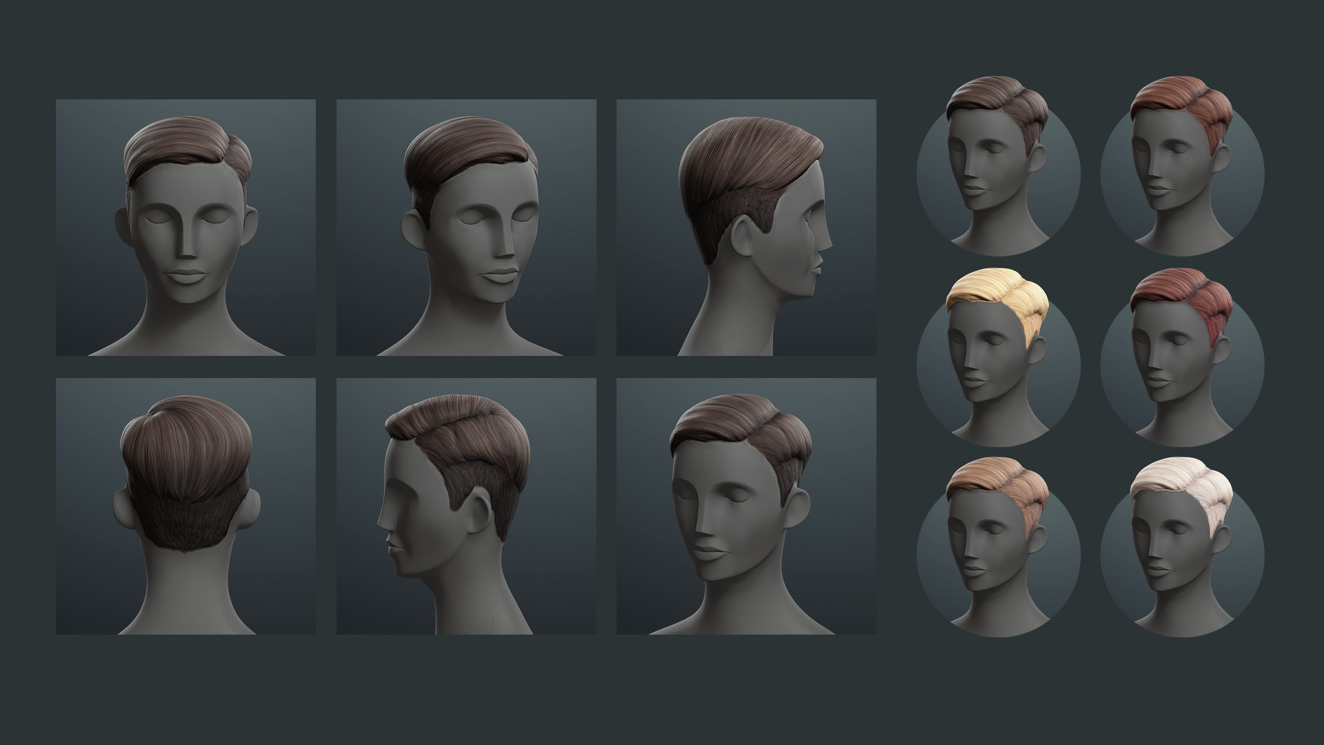 Lite Hair Plus Male Vol.1 - Character Creator/Hair - Reallusion Content ...