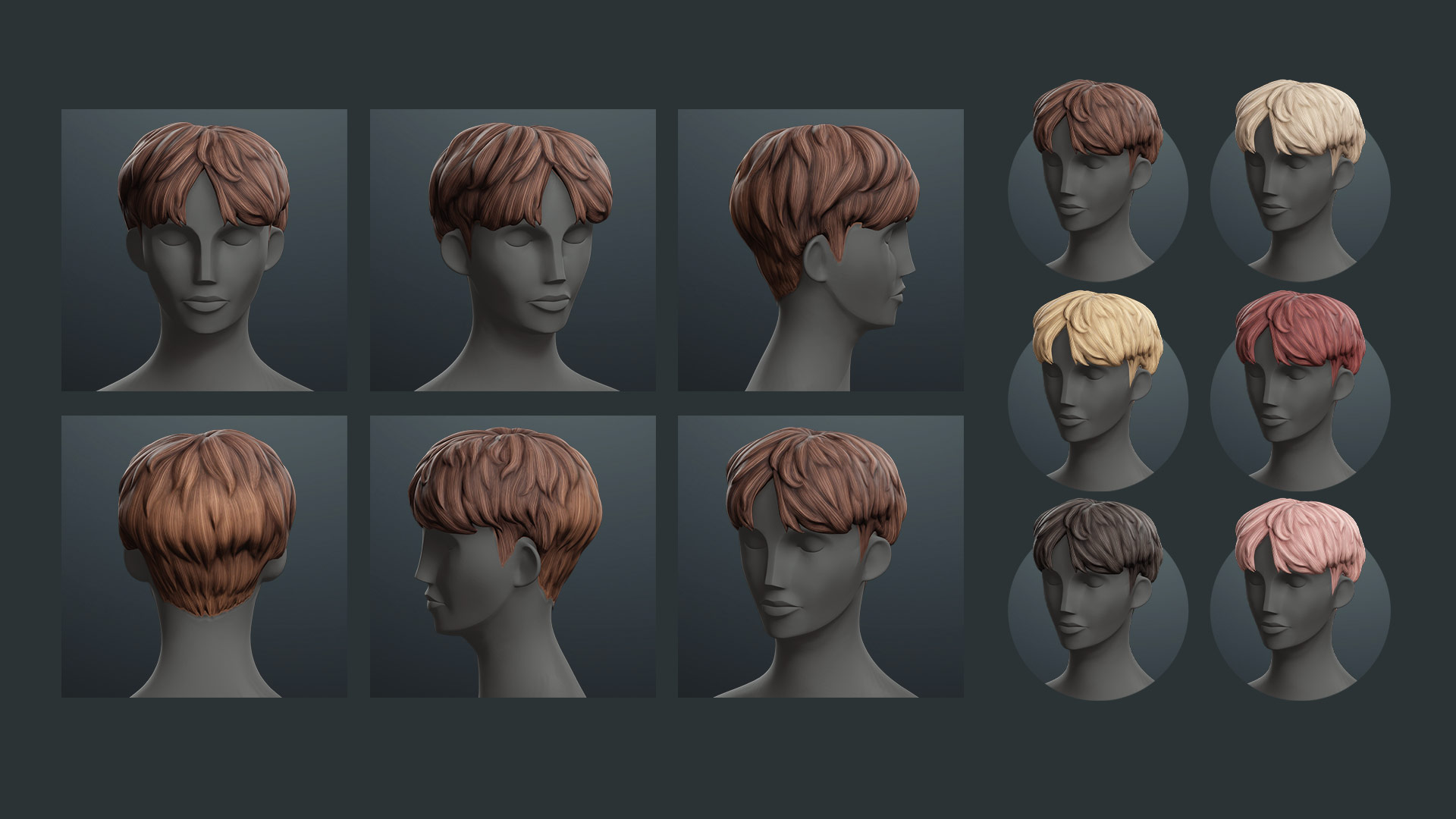 Lite Hair Plus Male Vol.1 - Character Creator/Hair - Reallusion Content ...