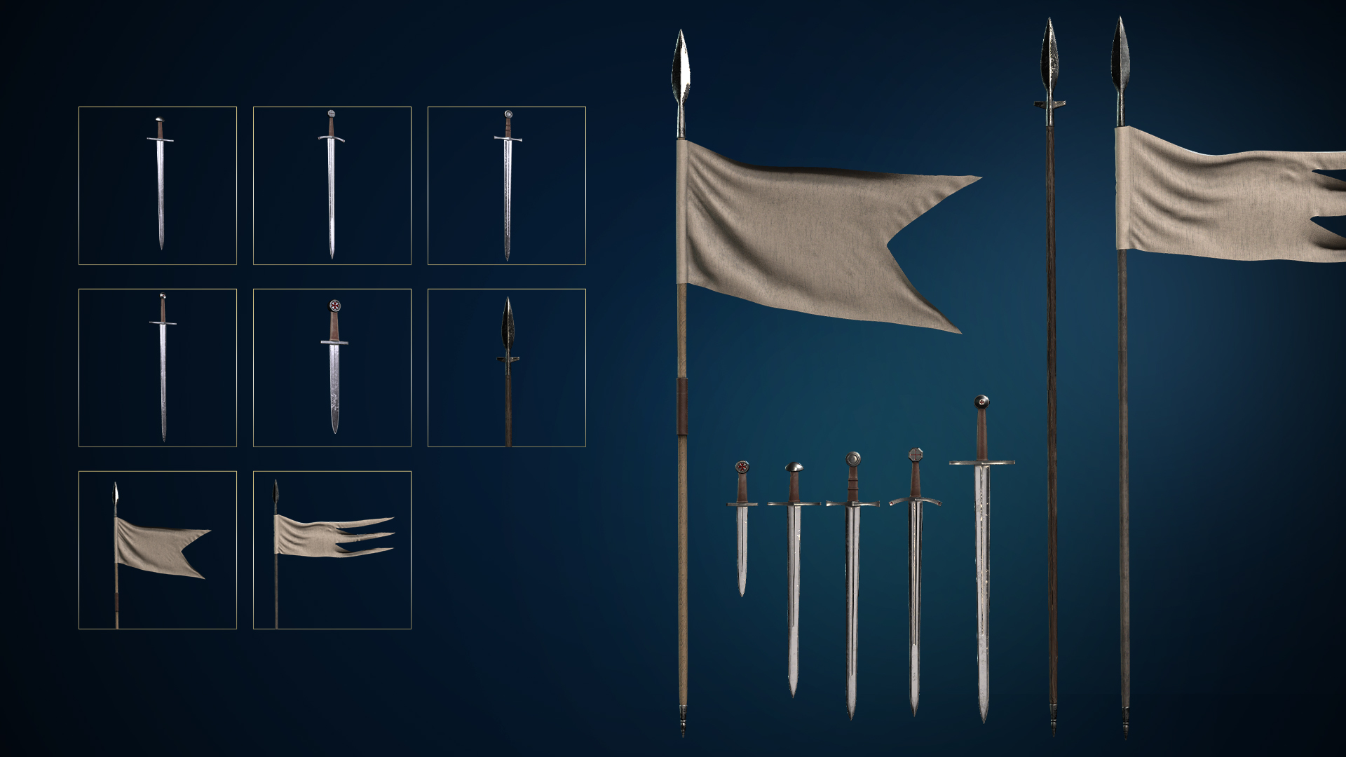 Medieval Knight Weapons - Vol 1 - Character Creator/Accessory ...