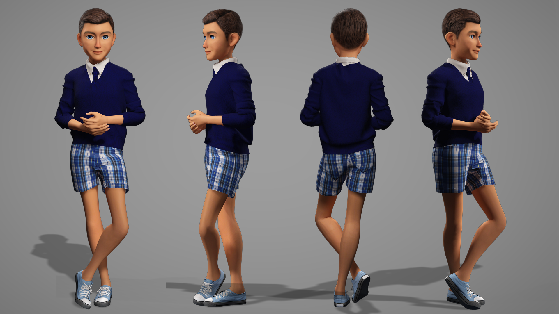 Quentin School Outfits - Character Creator/Outfit - Reallusion Content ...