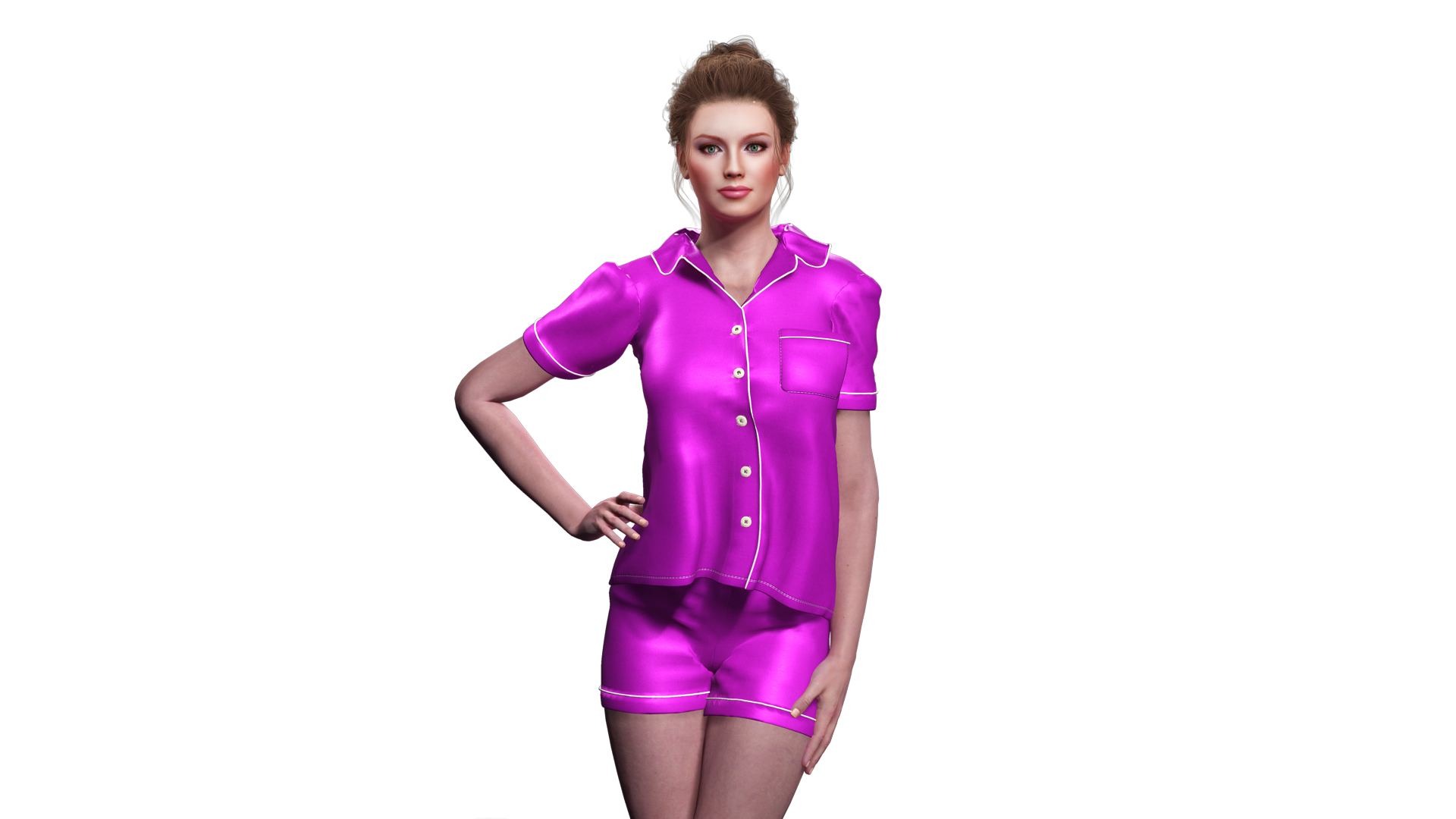 Ladies Satin PJ's - Character Creator/Outfit - Reallusion Content Store