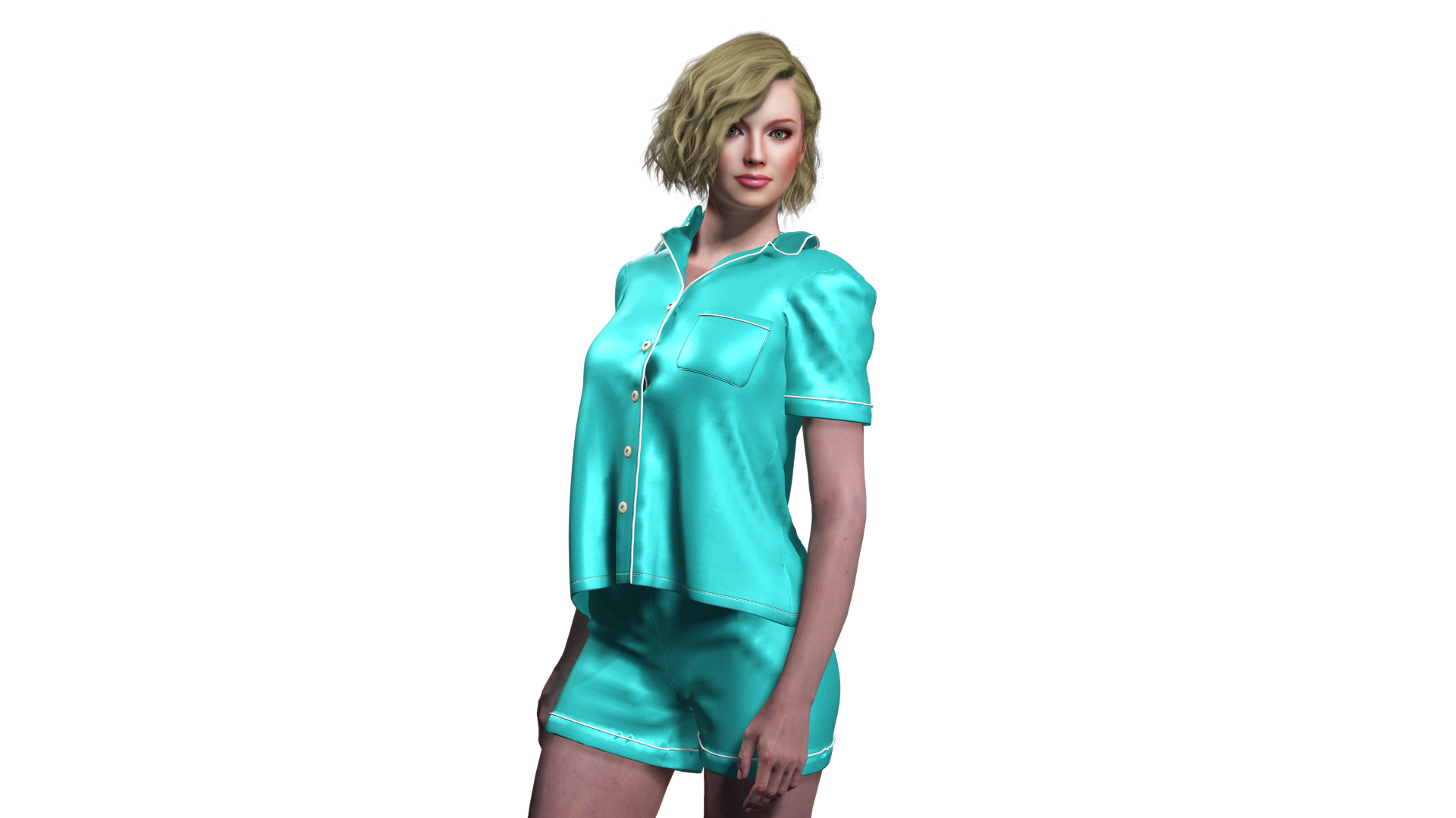 Ladies Satin PJ's - Character Creator/Outfit - Reallusion Content Store