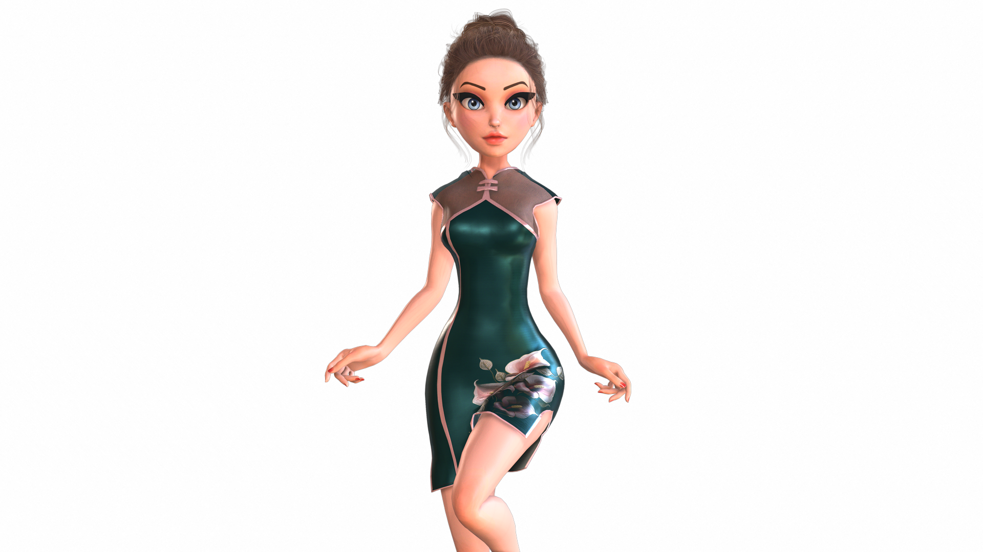 Yvonne Asian Dresses - Character Creator/Outfit - Reallusion Content Store