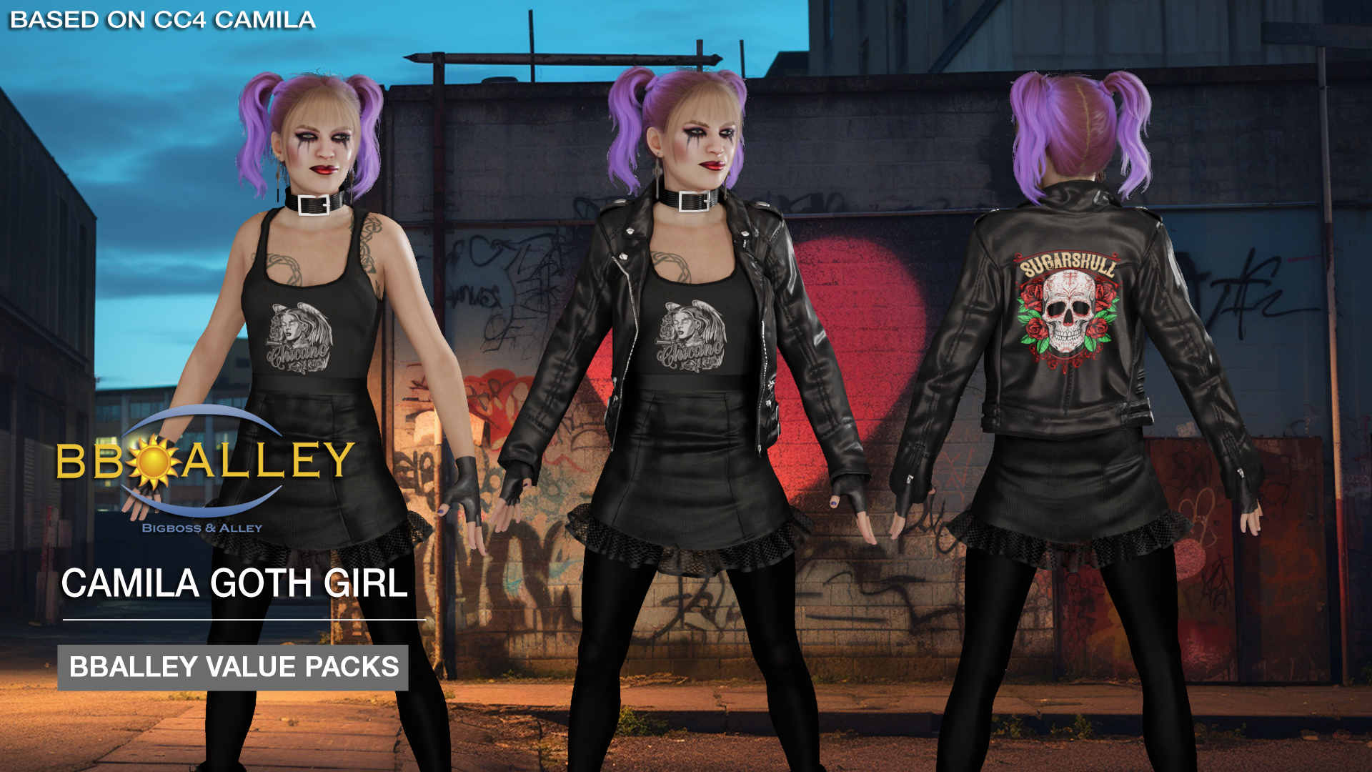 Camila Goth - Character Creator/Outfit - Reallusion Content Store