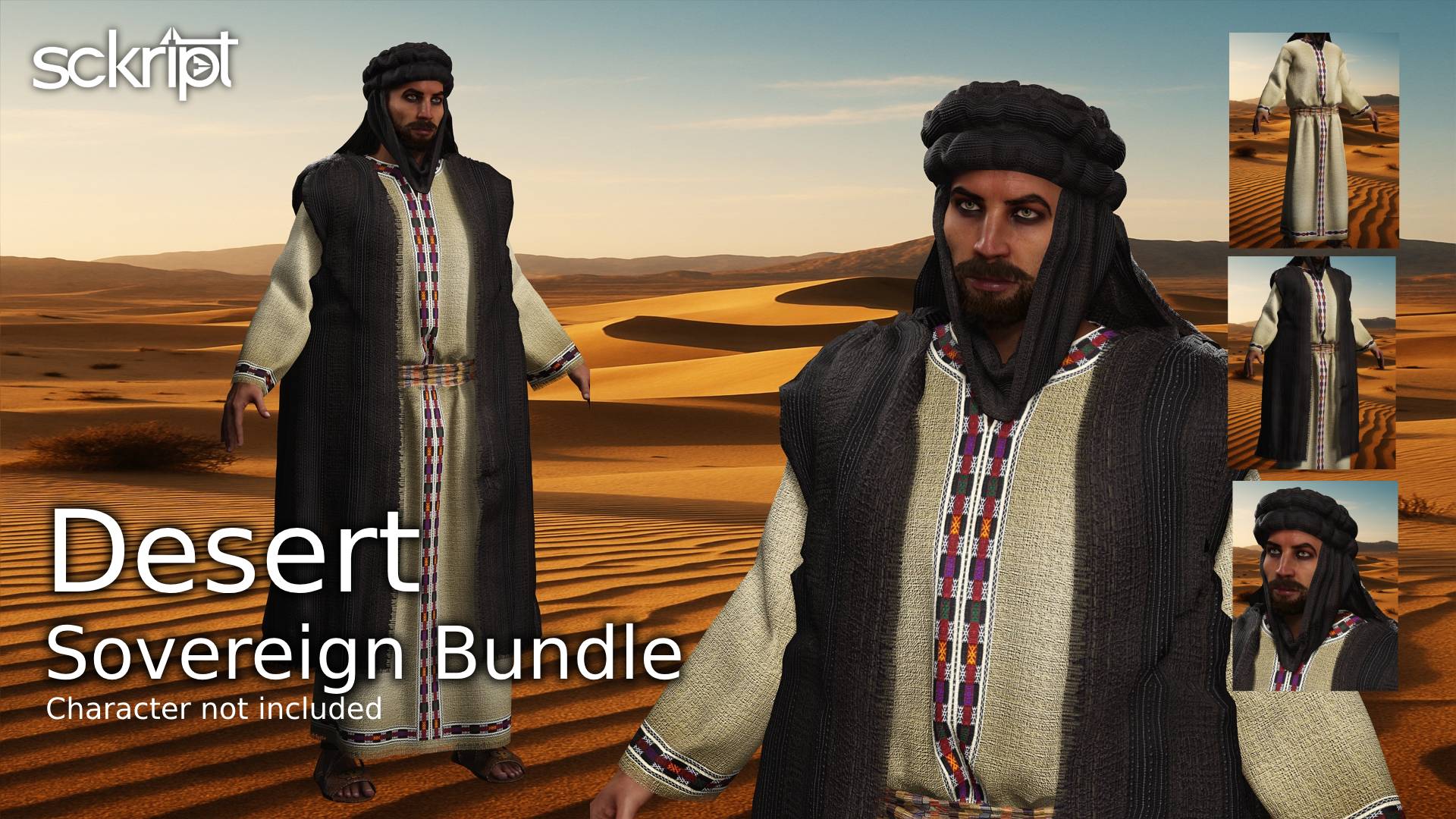 Desert Sovereign Bundle - Character Creator/Outfit - Reallusion Content ...