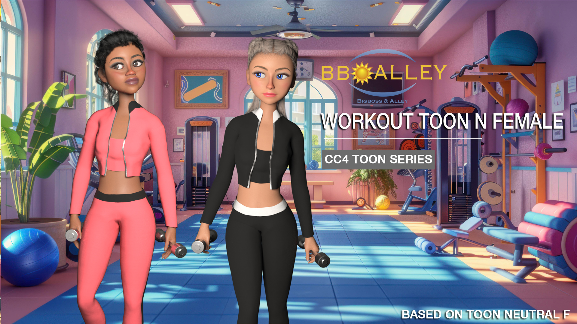 Workout Toon N Female - Character Creator/Outfit - Reallusion Content Store