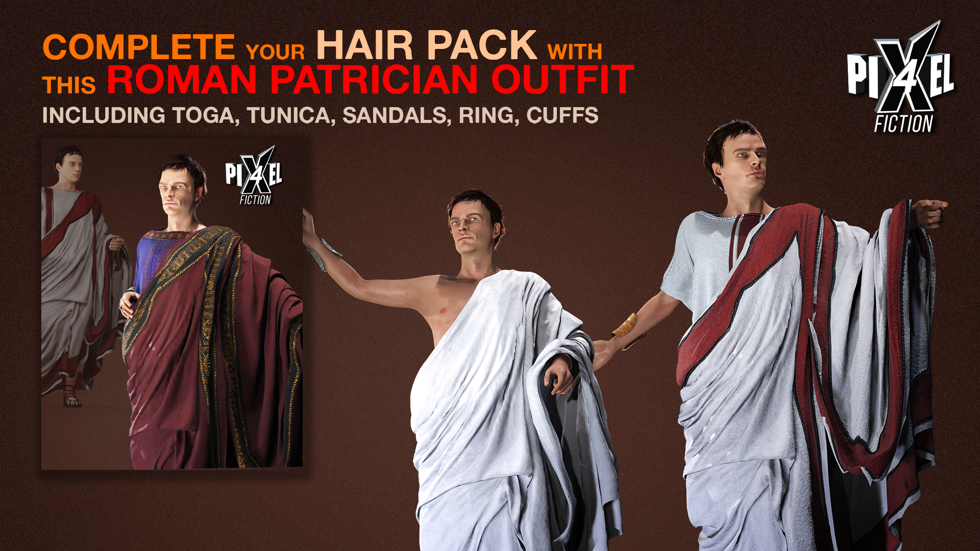 Roman Hair Style A - Character Creator/Hair - Reallusion Content Store