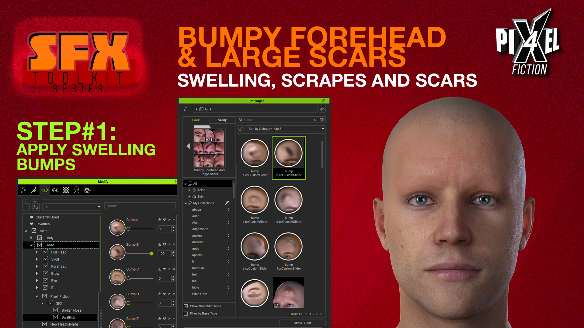 Bumpy Forehead and Large Scars - Character Creator/Skin - Reallusion ...