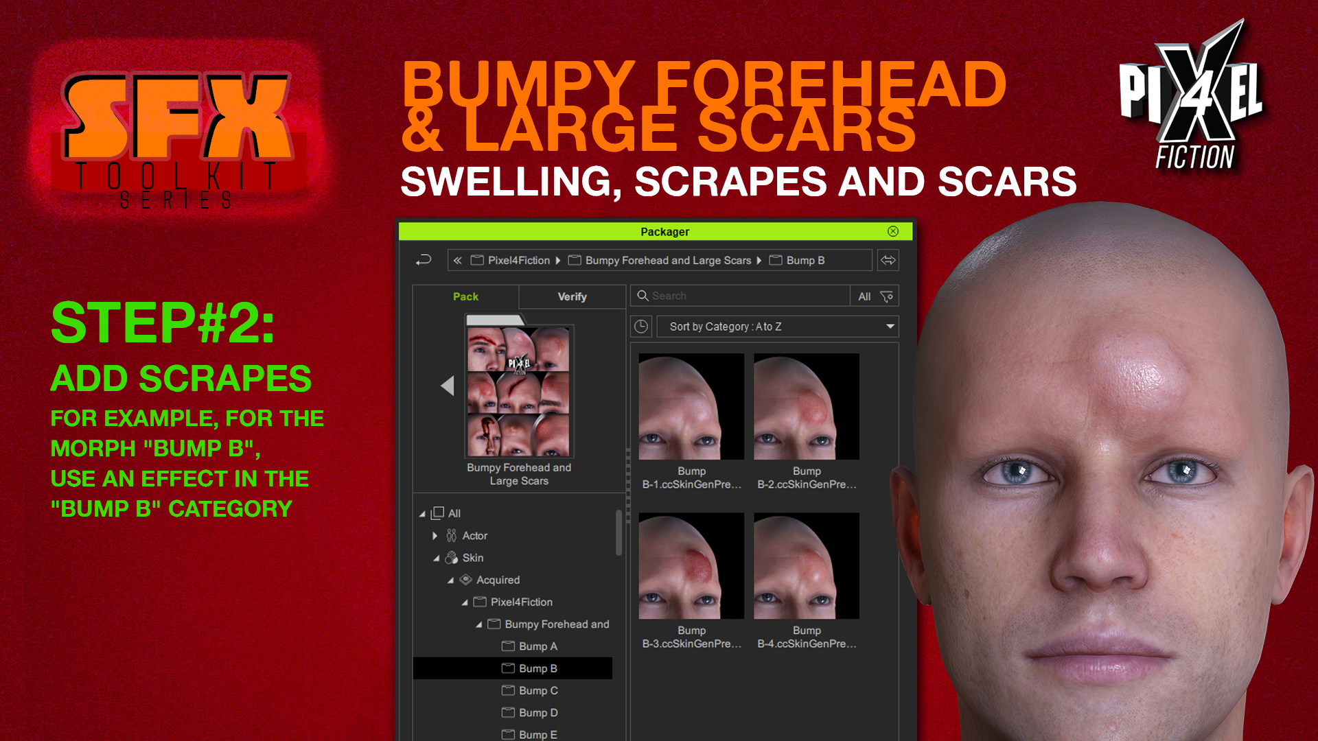 Bumpy Forehead and Large Scars - Character Creator/Skin - Reallusion ...